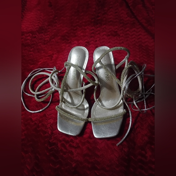 Dream Pairs | Shoes | Dream Pairs Silver High Stiletto Heels Strappy ...
